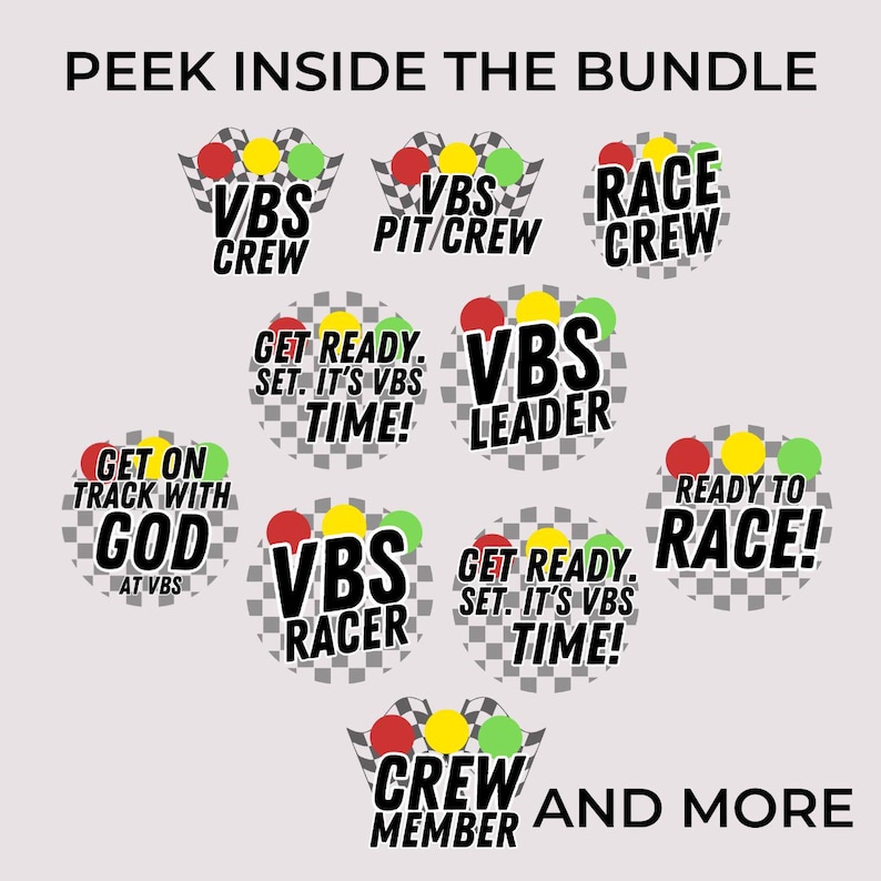 Racing VBS Digital Download Bundle - 25 Racing PNG Designs for T-shirts ...