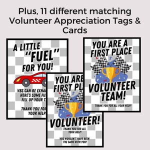 Racing VBS Printable Signs and Volunteer Thank You Cards Bundle - 24 ...