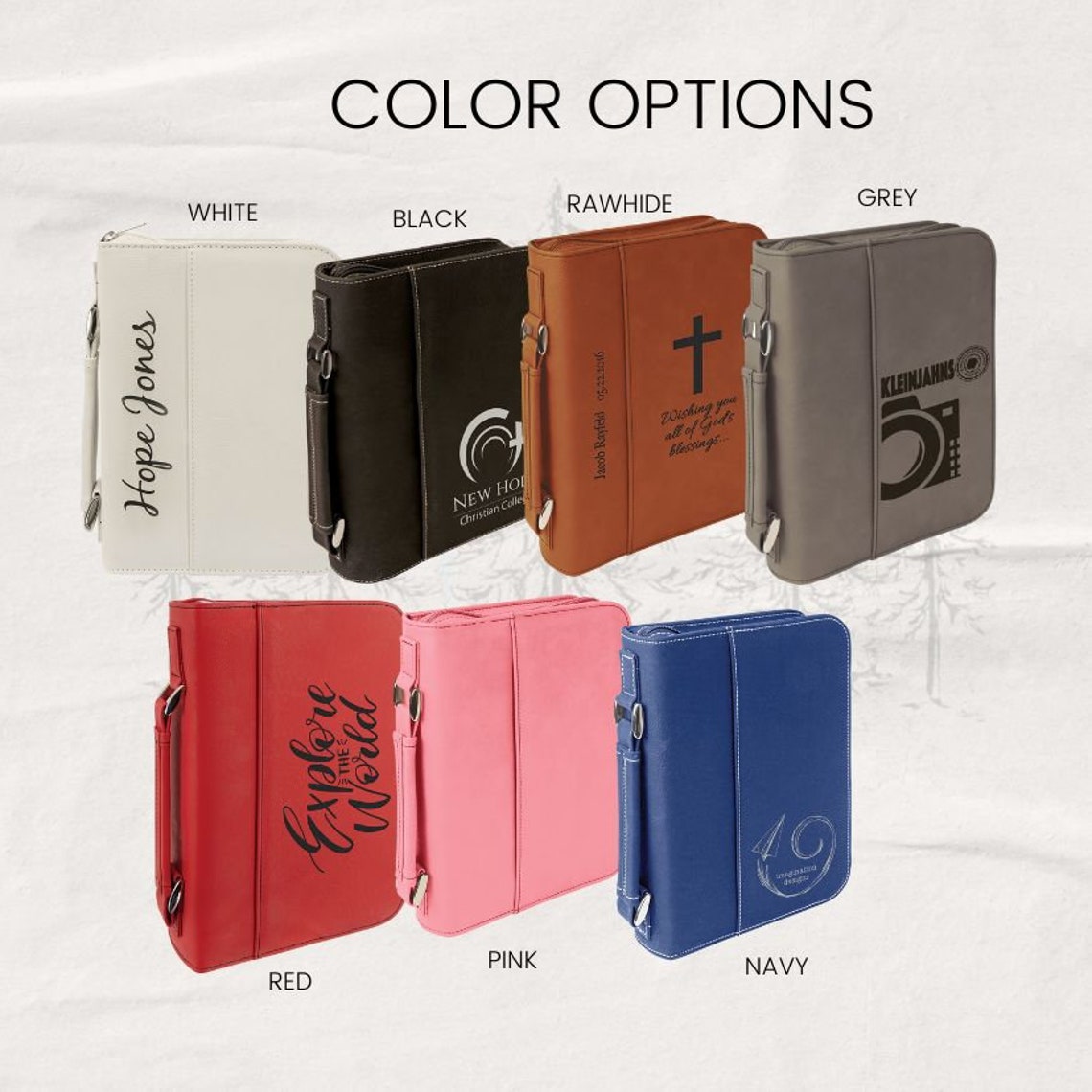 Custom Engraved Family Bible Cover Leatherette Bible Cover Family Bible ...