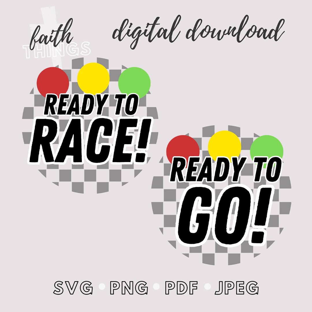 Ready to Race - Ready to Go - 2 PNG Designs - Racing VBS - Vacation ...
