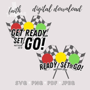 Ready Set Go - 2 PNG Designs - Racing VBS - Vacation Bible School ...