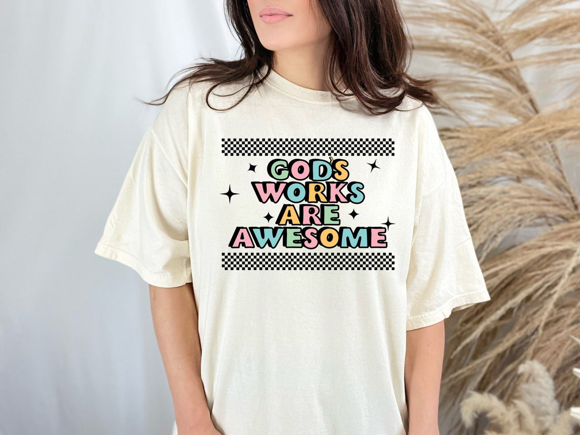 Gods Works Are Awesome PNG Instant Download Bible Verse Scripture SVG ...