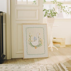 Vintage Silly Goose Nursery Print, Sweet Floral Nursery Decor, Boys ...