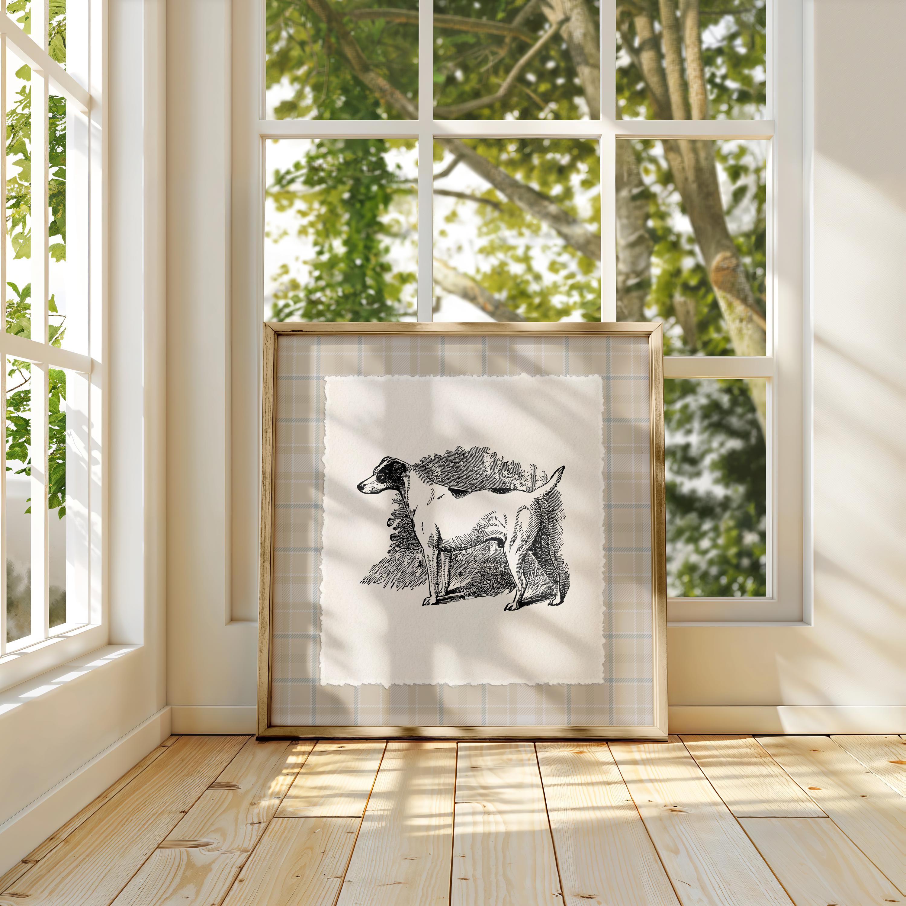 Vintage Style Dog Nursery Print, Hunting Dog Decor, Antique Dog Art ...