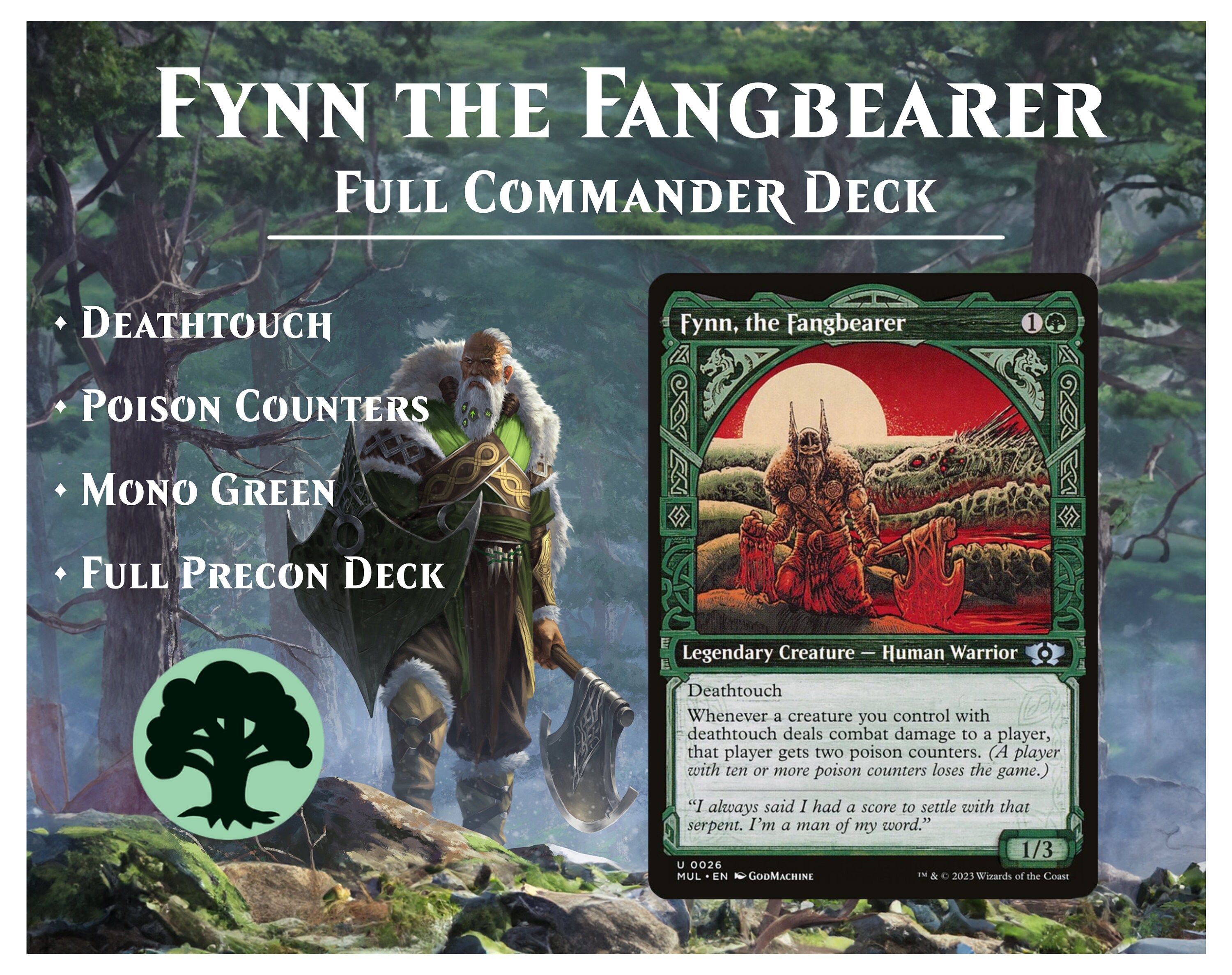 Fynn the Fangbearer Full Commander Precon Deck - Etsy