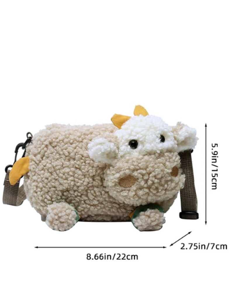 Fluffy Cartoon Sheep Design Novelty Bag,crochet Sheep Bag, Amigurumi ...