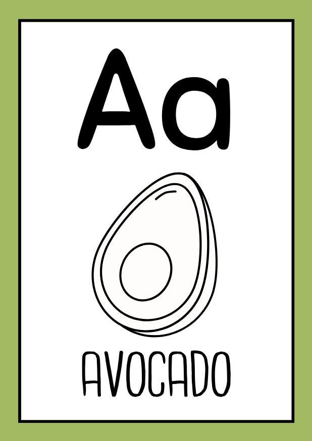 ABC Coloring Book: Fruits & Vegetables Edition – Fun Learning for Kids ...