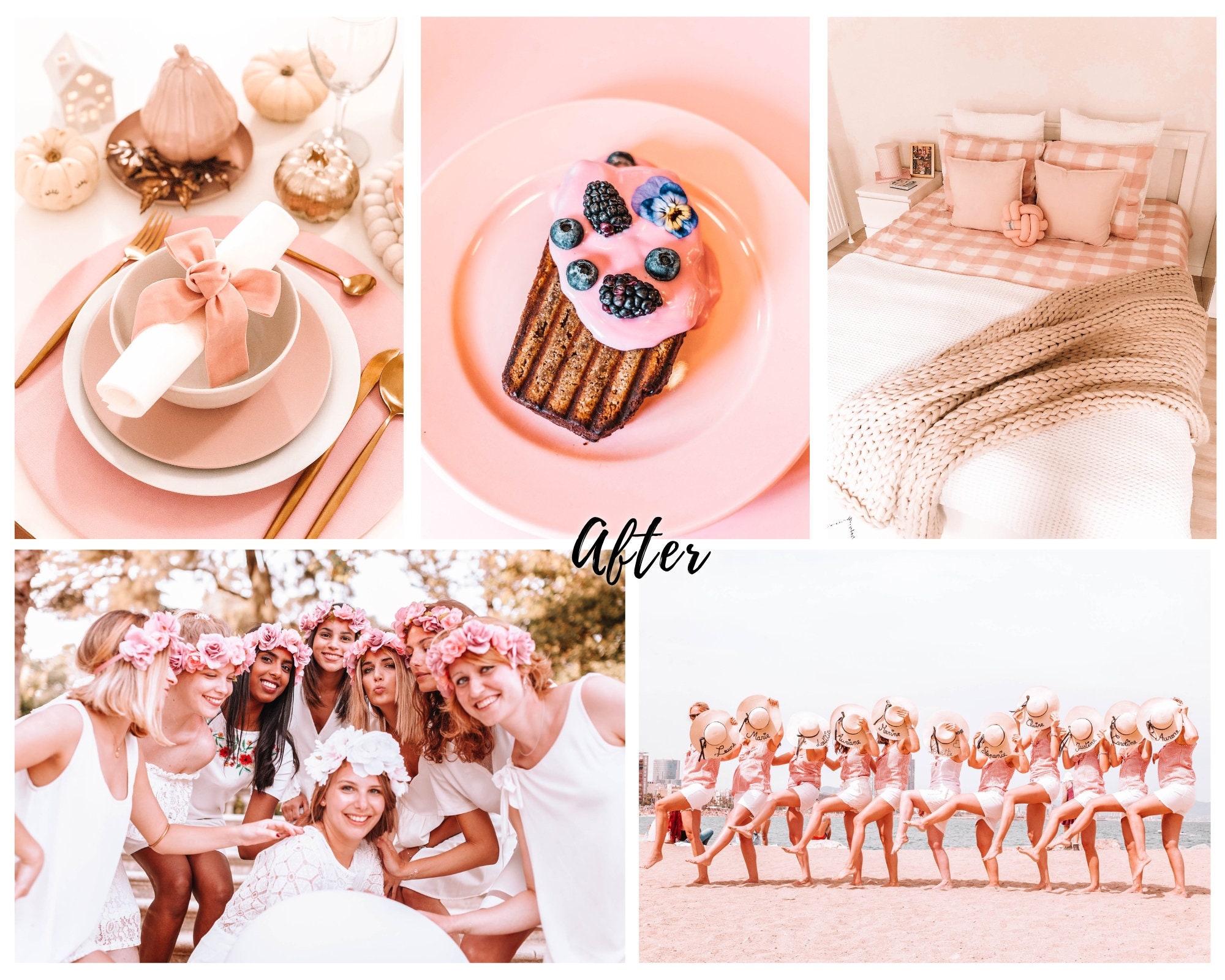 16 Aesthetic Lightroom Presets, Bright Influencer Preset, Pink ...