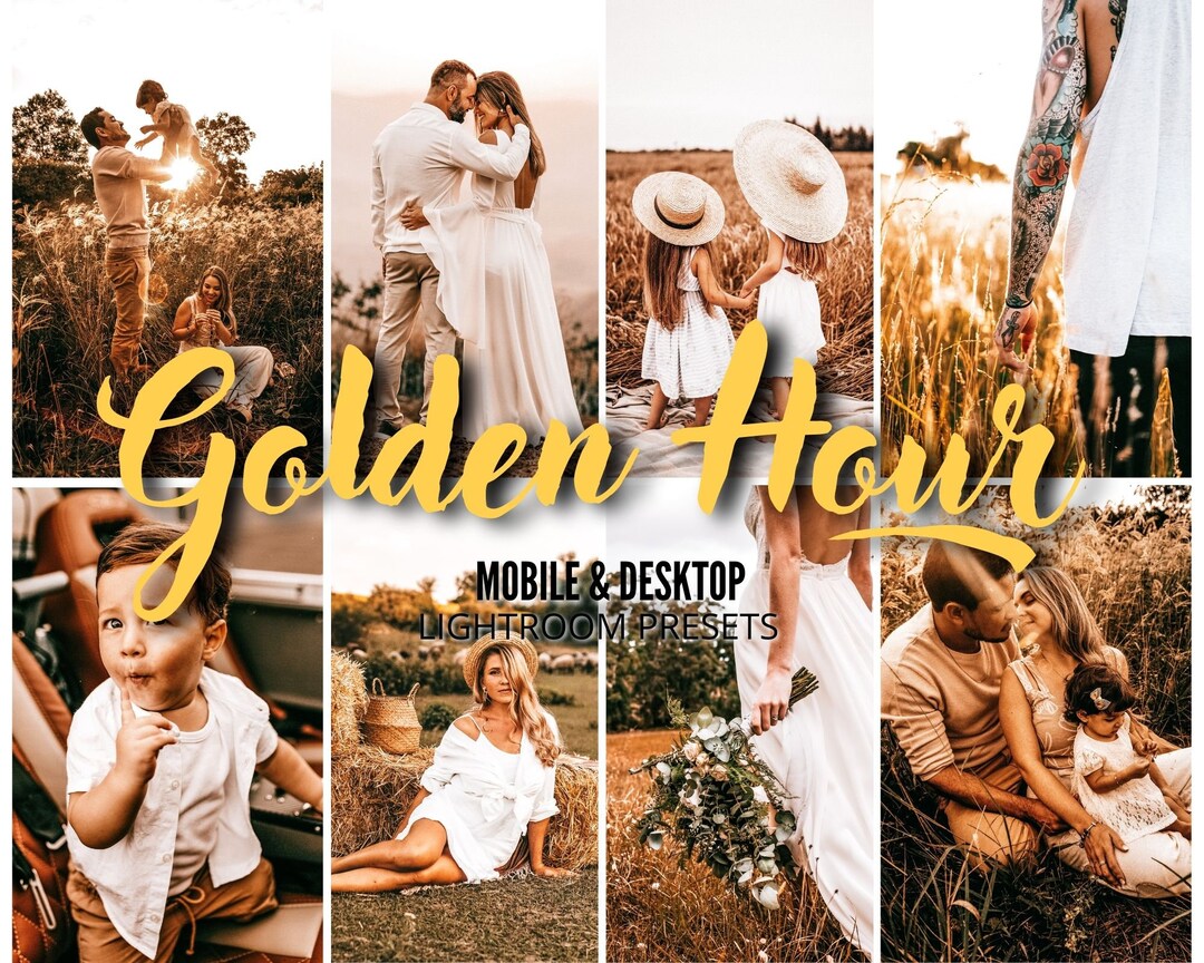 15 Lightroom Presets, GOLDEN Hour, Wedding Preset, Instagram Preset ...