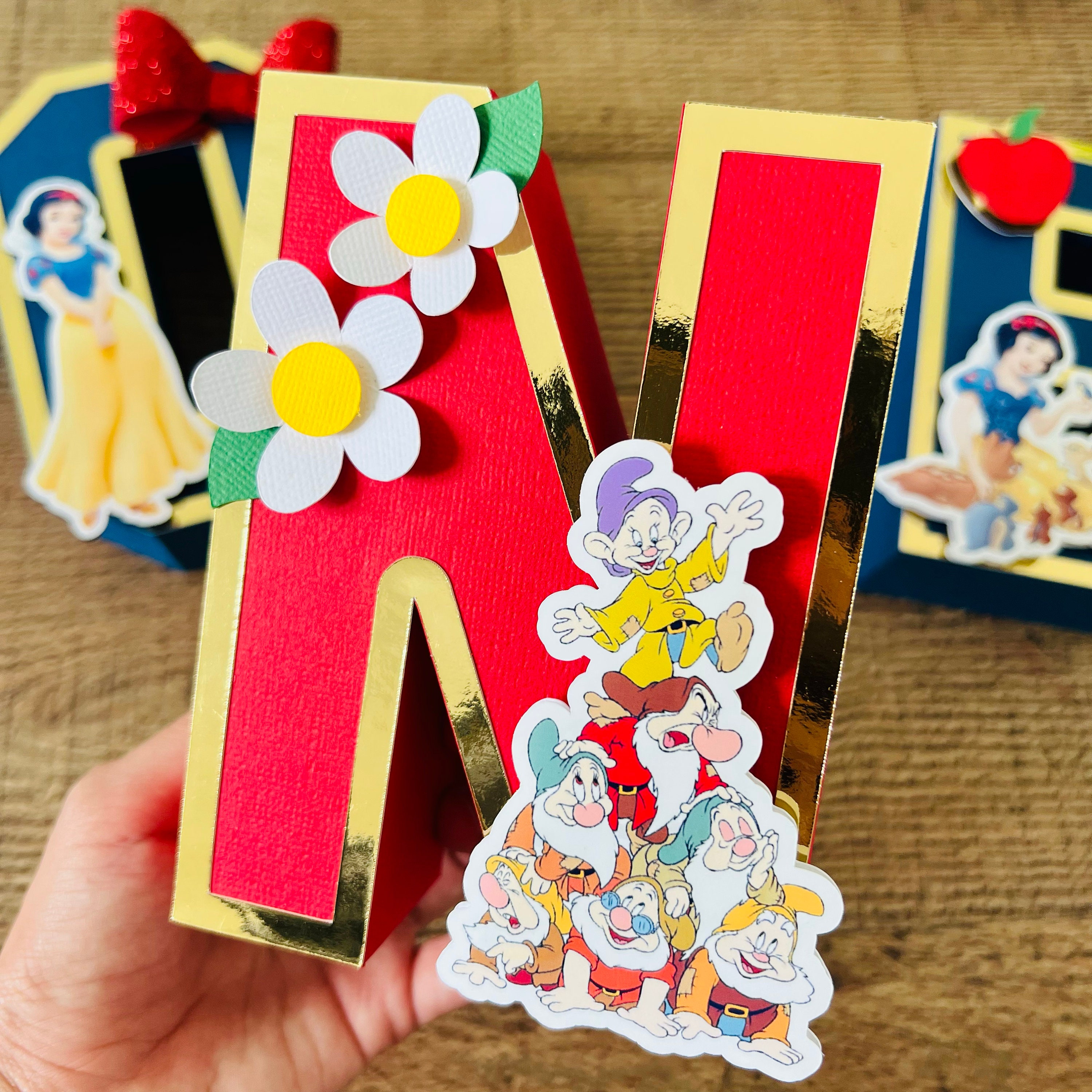Princess 3D Letter/snow White 3D Letters/ Princess Birthday Party ...
