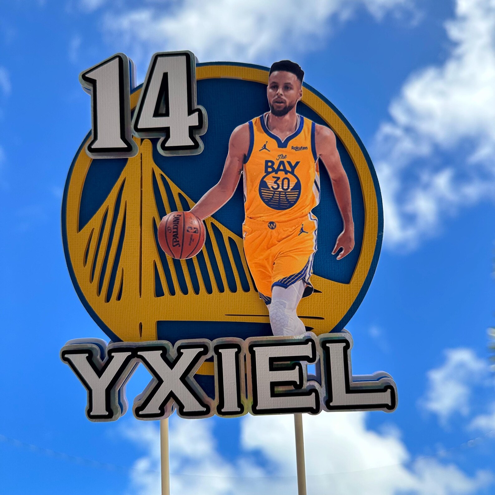 Golden State Cake Topper/ Stephen Curry Cake Topper/ Basketball Party ...