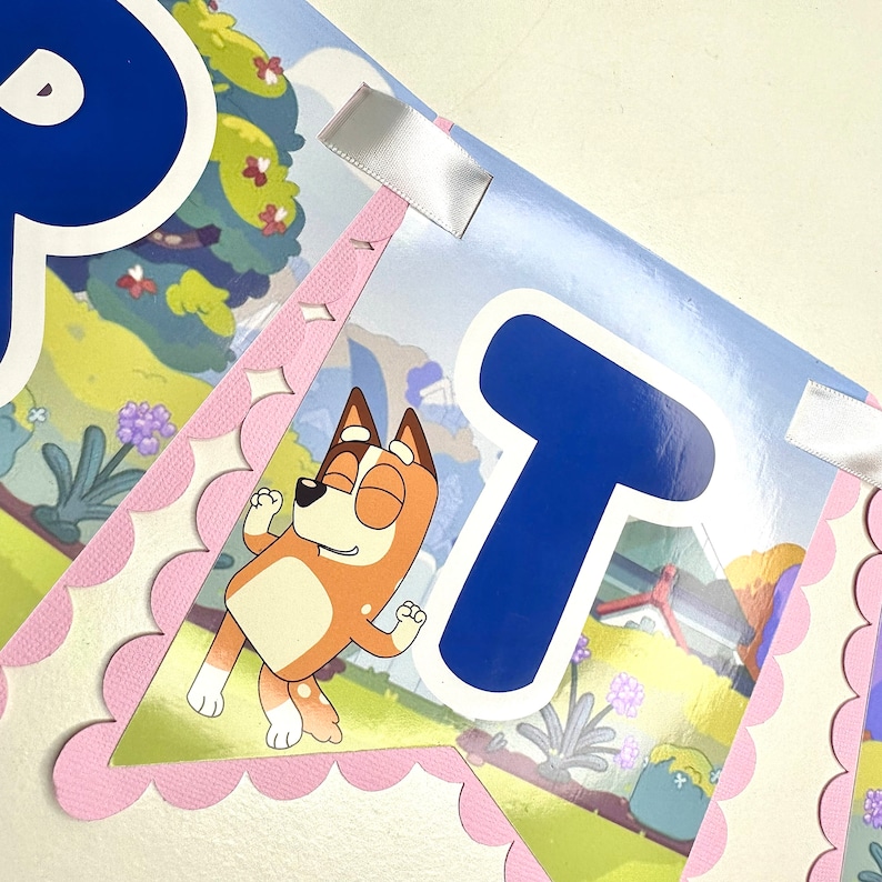 Bluey Banner/bluey Family Banner/ Bluey and Bingo Banner/ Bluey Party ...