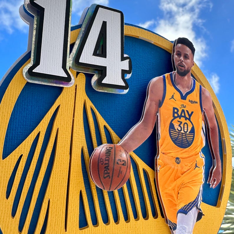 Golden State Cake Topper/ Stephen Curry Cake Topper/ Basketball Party ...