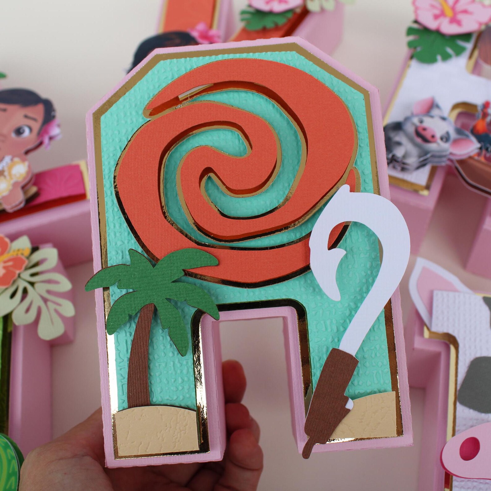 Moana 3D Letters/ Baby Moana 3D Letters/ Moana Birthday Party ...