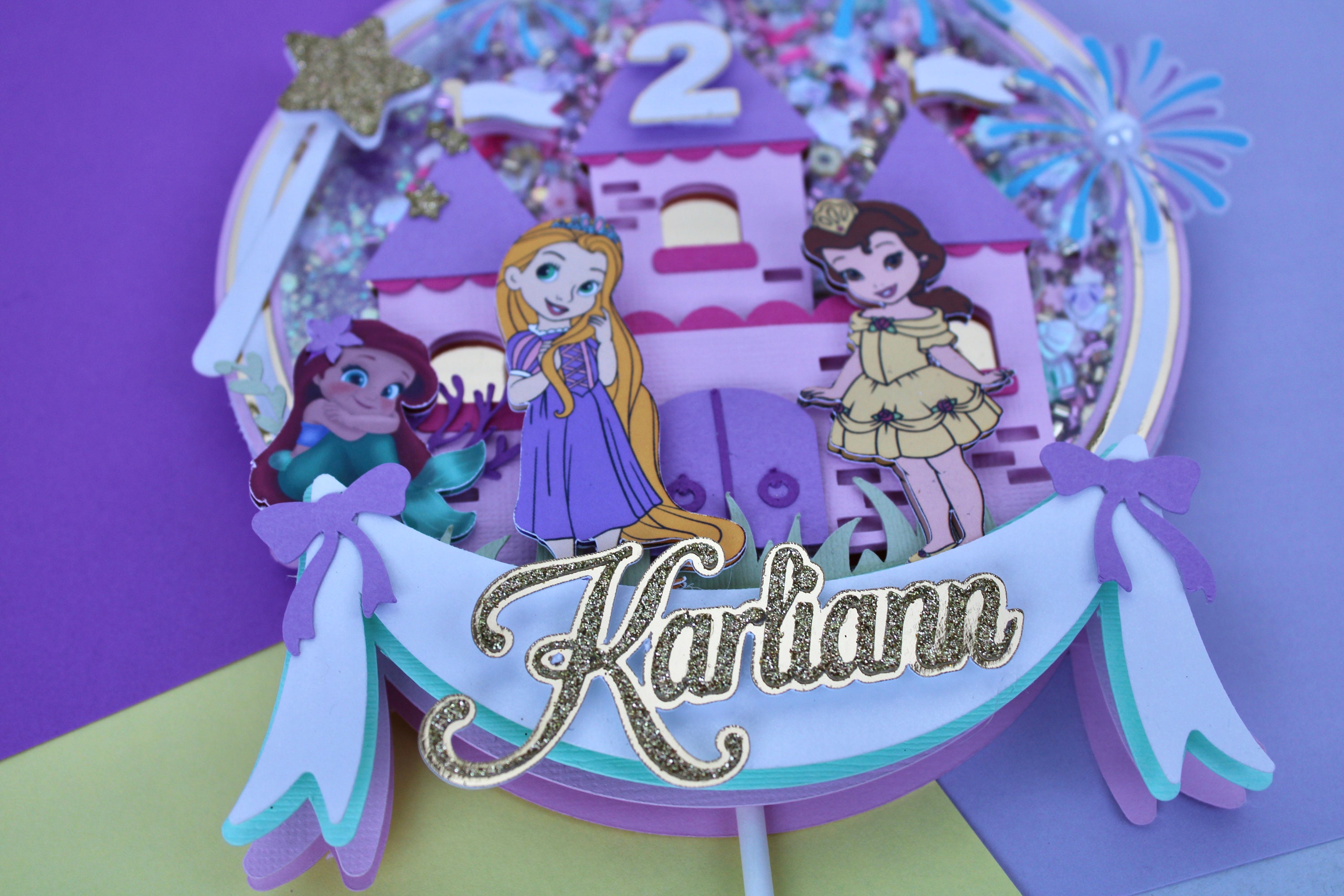 Princess Shaker Cake Topper/baby Princess Cake Topper/ Princess Party ...