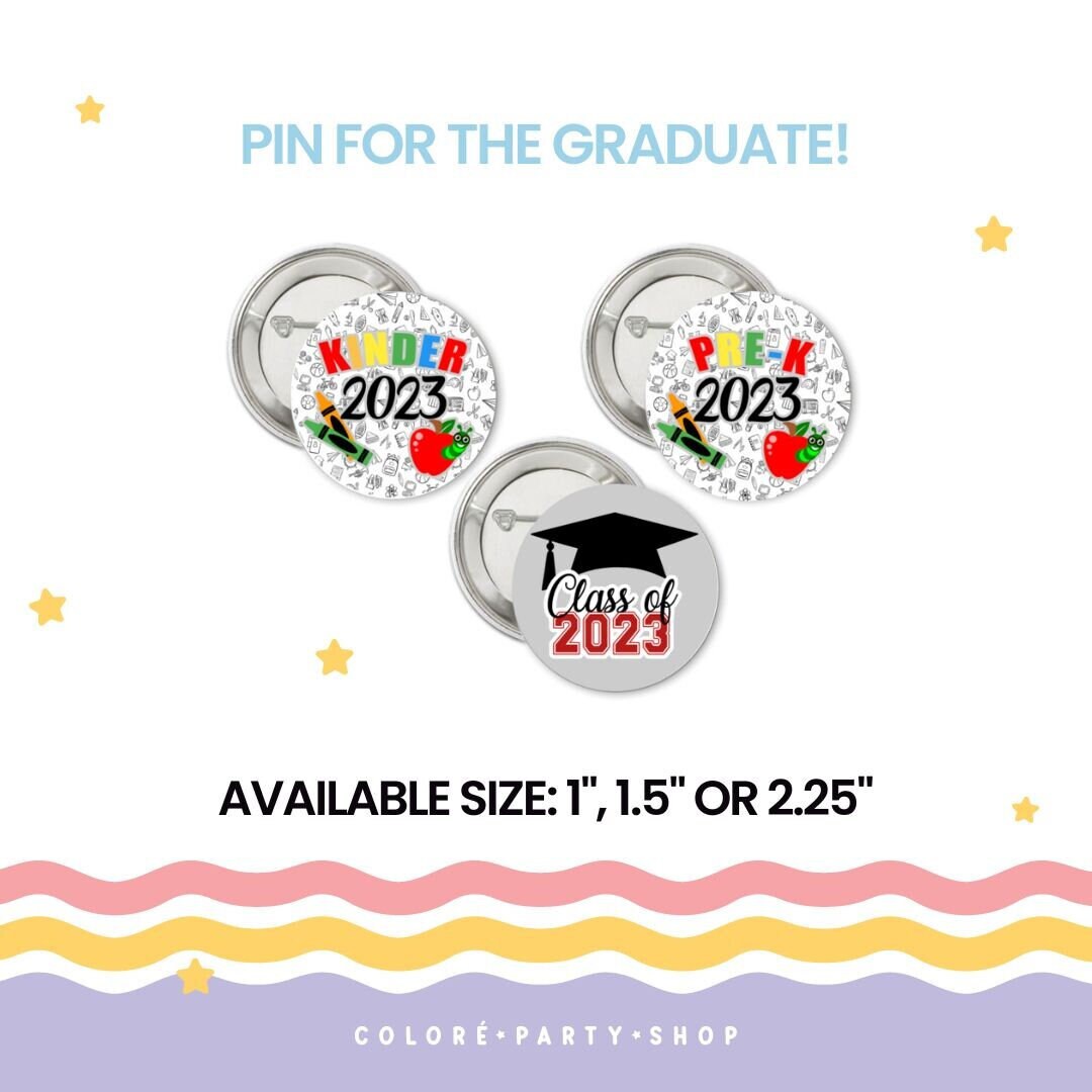 Graduation Pins/ Kindergarten Graduation Pin / Pre-k Graduation Pin ...