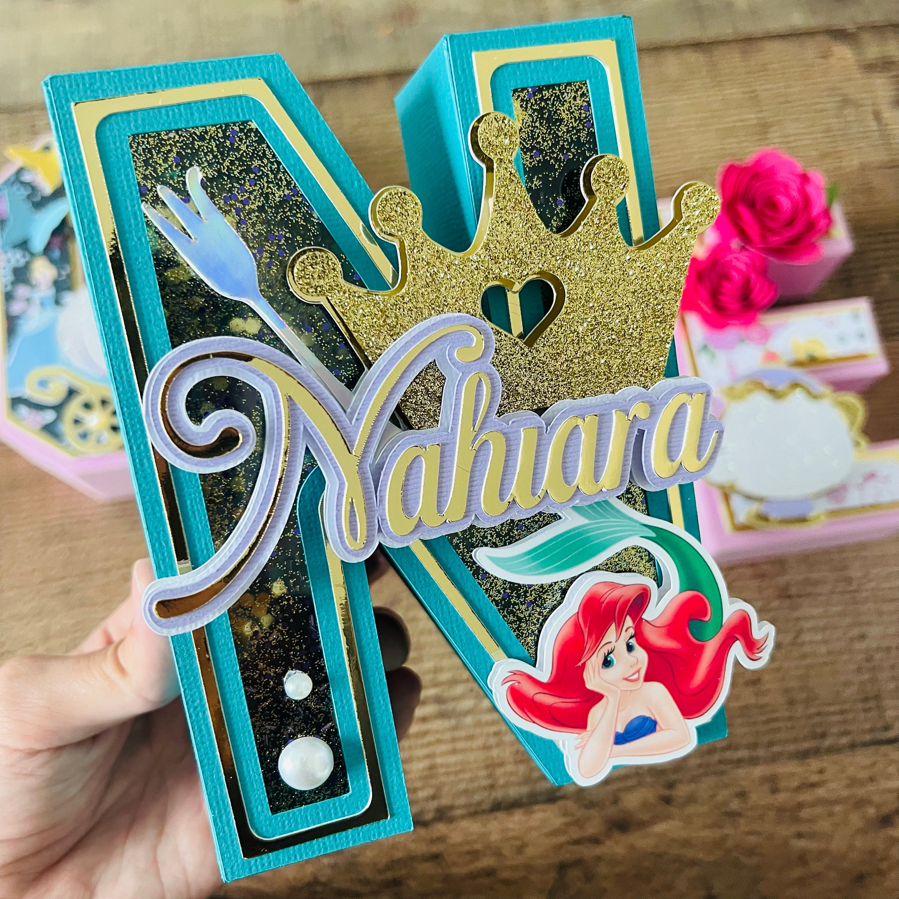 Princesses 3D Letter/ Custom 3D Letters/ Princess Birthday Party ...