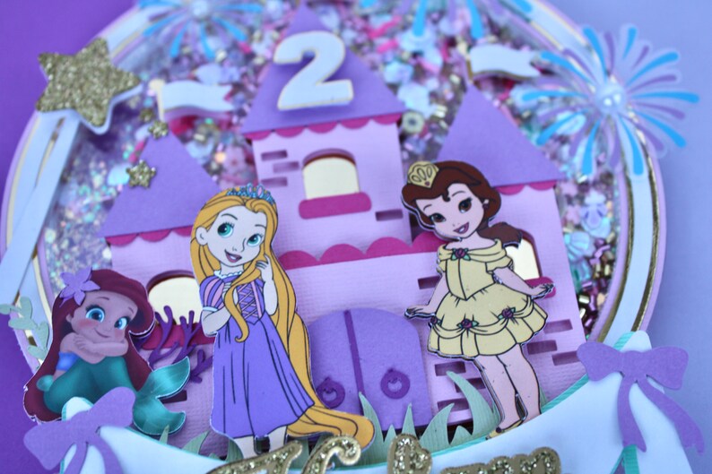 Princess Shaker Cake Topper/baby Princess Cake Topper/ Princess Party ...