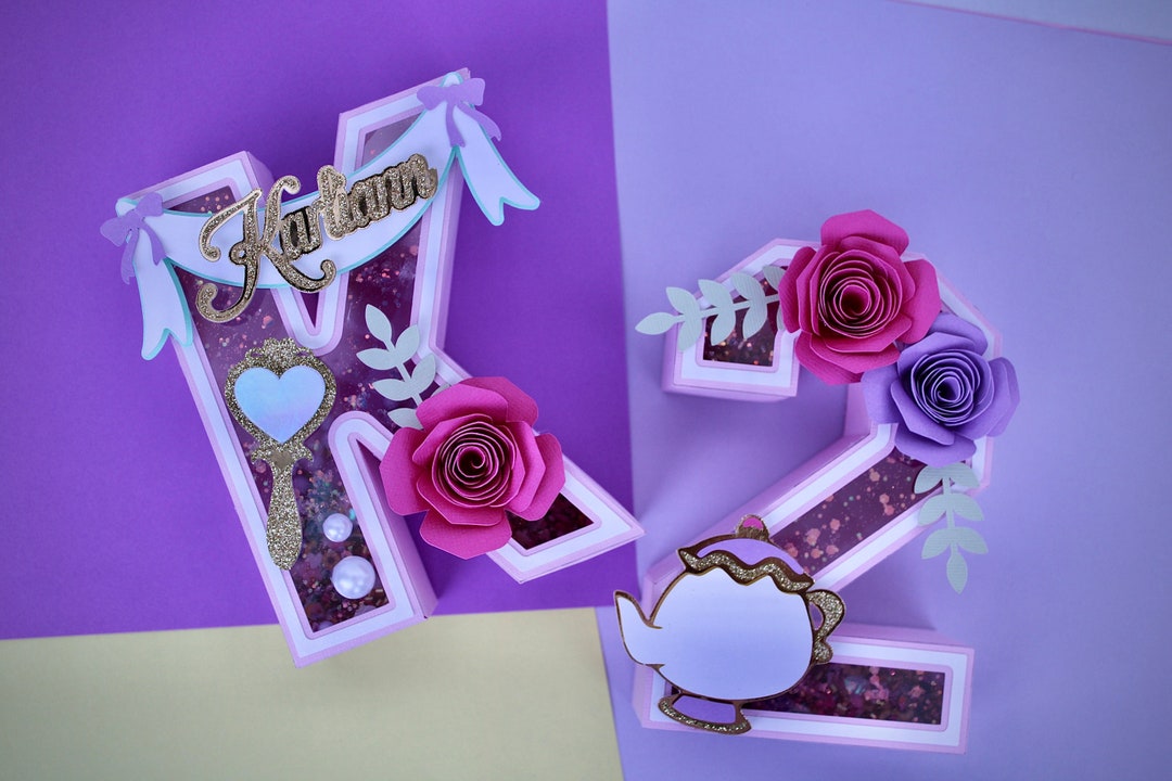 Princess 3D Letter/ Custom 3D Letters/ Princess Birthday Party ...