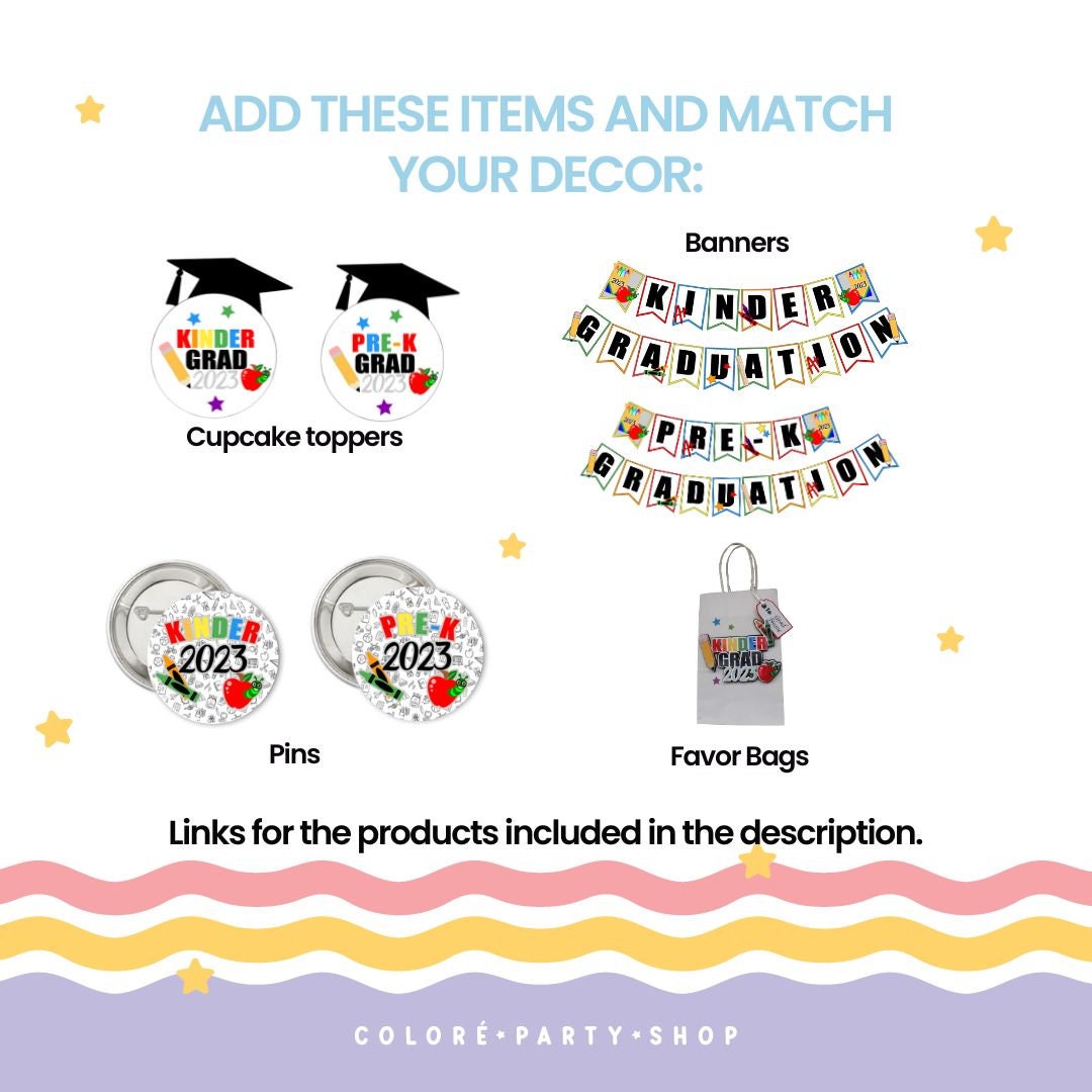 Graduation Favor Bags/ Pre-k Graduation Favor Bags/ Kindergarten ...