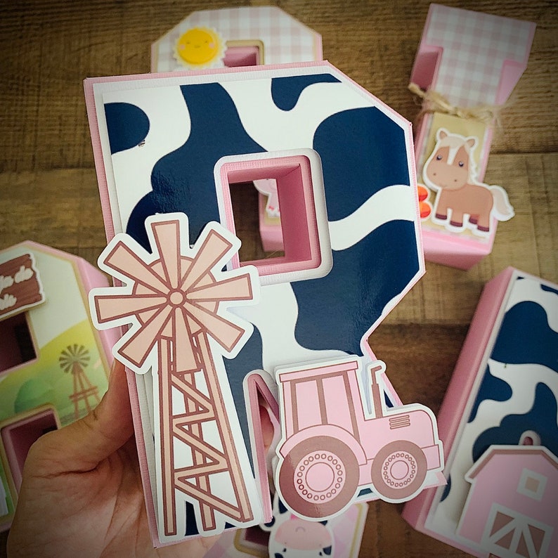 Farm 3D Letter: Girl Birthday Party Decoration - Etsy