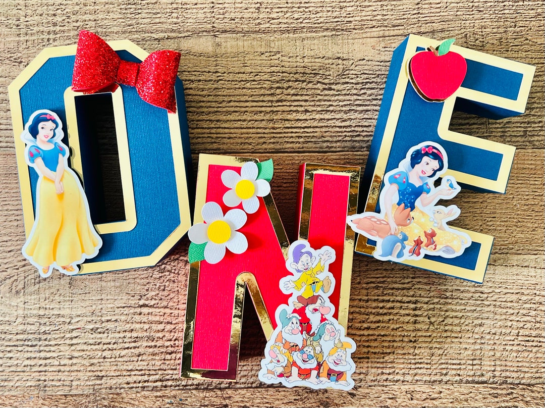 Princess 3D Letter/snow White 3D Letters/ Princess Birthday Party ...