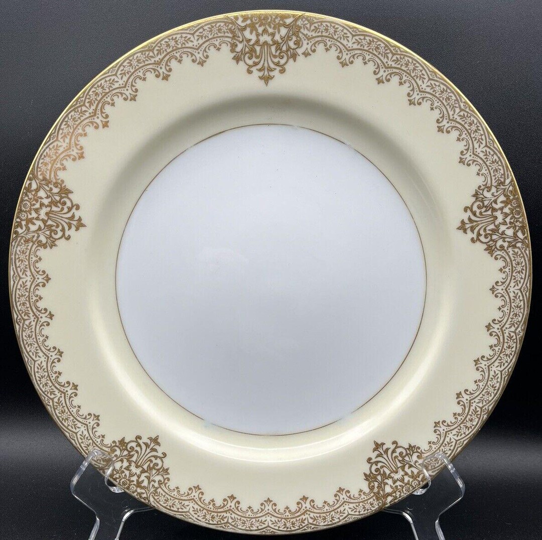 Noritake M Japan Hand Painted Garland Gold Cream 10 Dinner Plate - Etsy