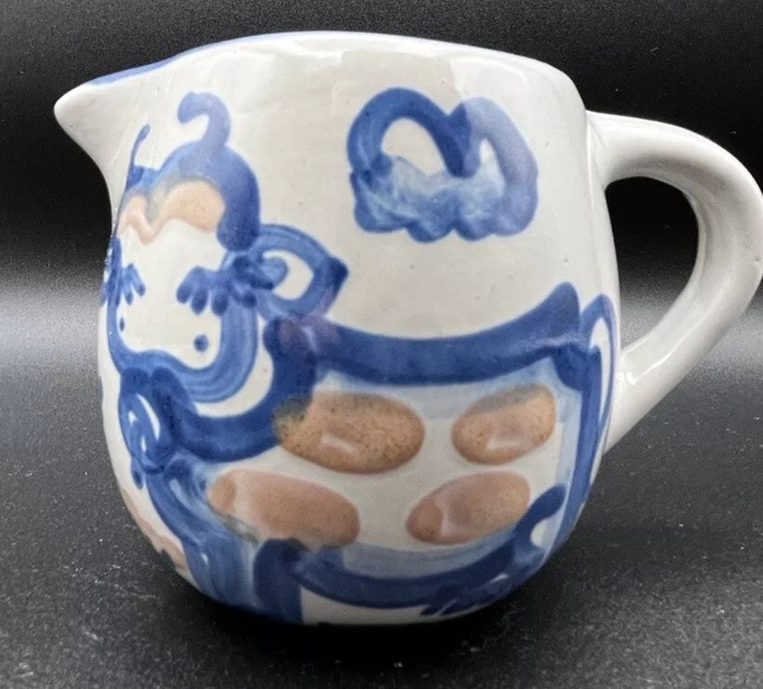 Vintage M A Hadley Cow Creamer Syrup Pitcher Art Pottery Hand Painted ...
