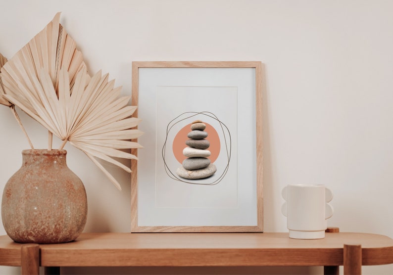 Printable Balancing Stones Wall Art Boho Style Printable Wall Art ...