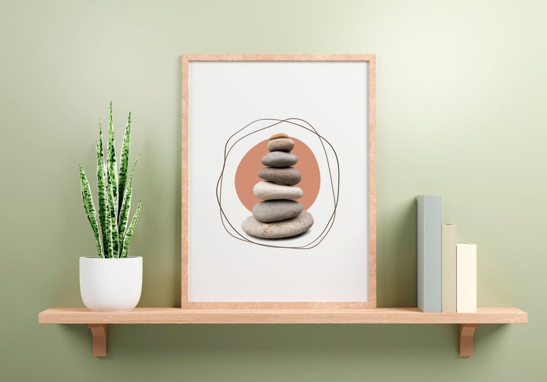 Printable Balancing Stones Wall Art Boho Style Printable Wall Art ...
