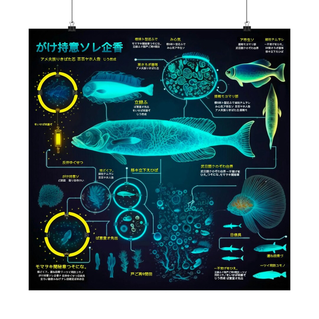 Sakana Wall Art Sea Life Poster Coastal Wall Art Sea - Etsy