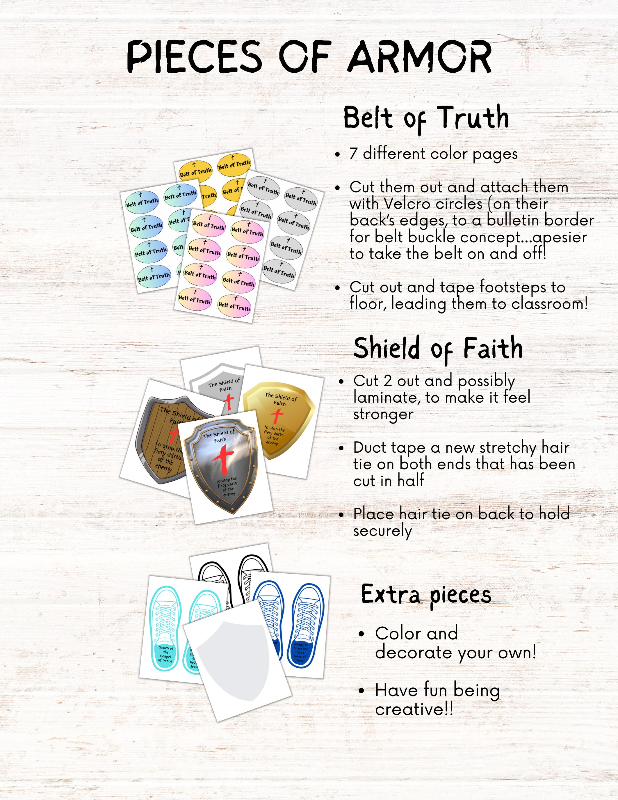 Armor of God Matching Game Bundle: VBS Activity (digital Download) - Etsy