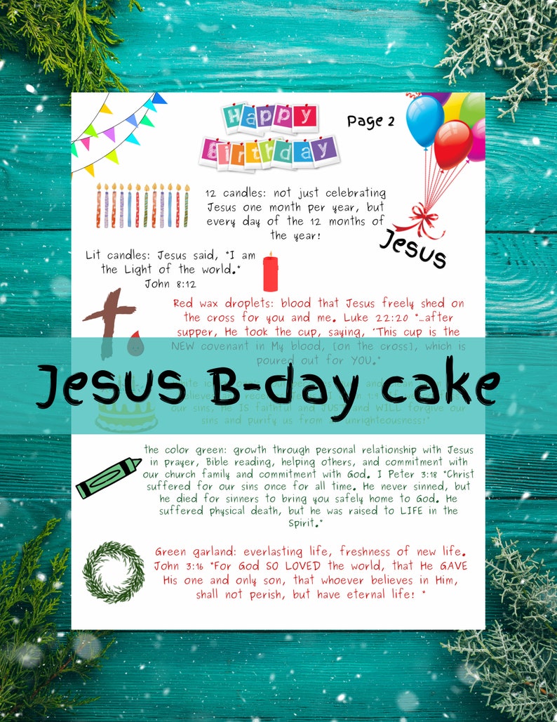 Happy Birthday Jesus Cake Meaning - Nativity Party (digital Download ...