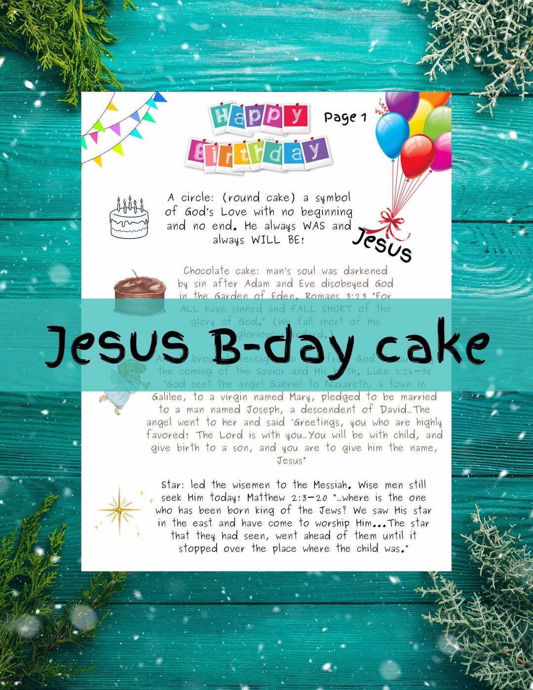 Happy Birthday Jesus Party Christmas Jesus Birthday Cake, Nativity Cake ...