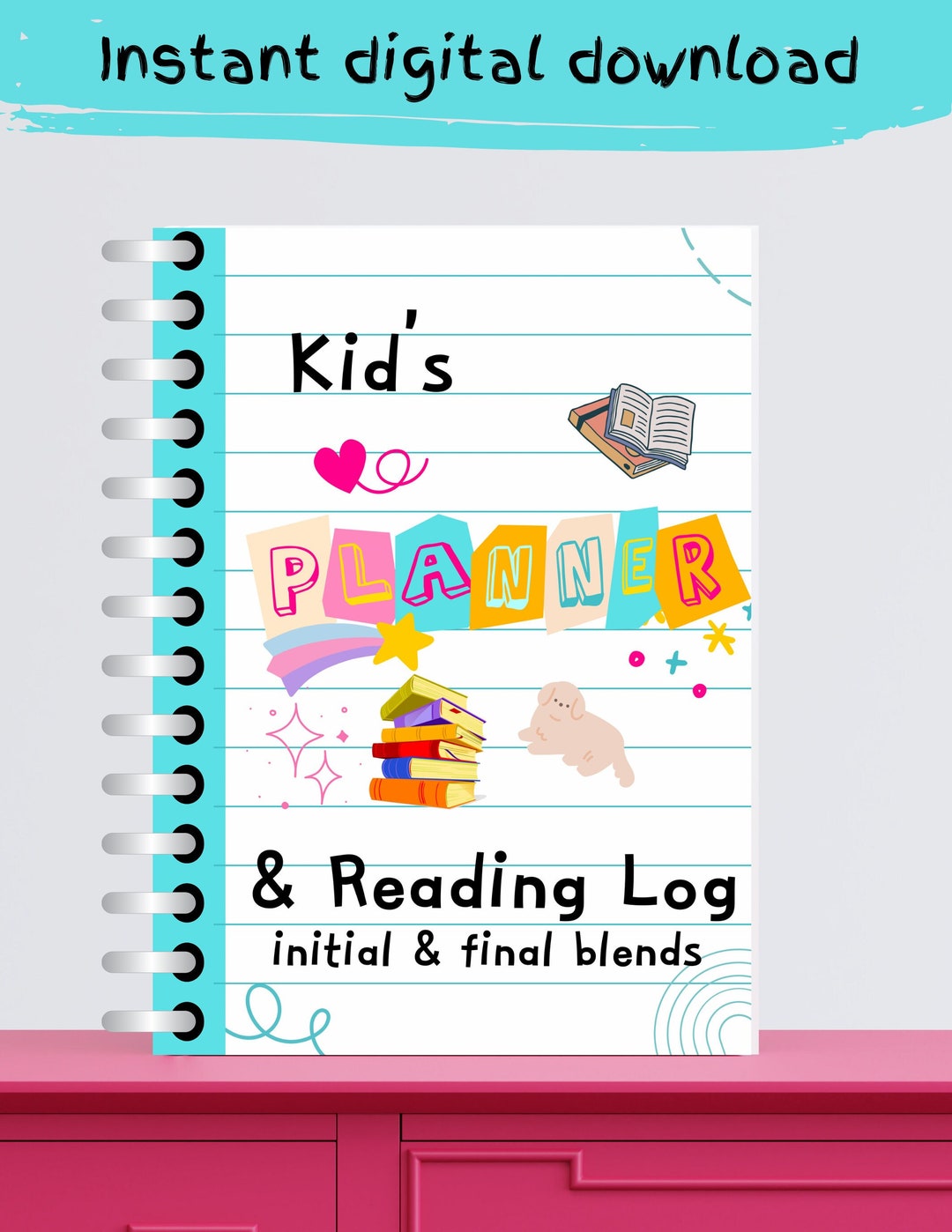 Printable Kids Reading List, Digital Journal, Printable Reading Log ...