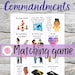 10 Commandments Matching Game: Bible Verse Activity (digital Download ...