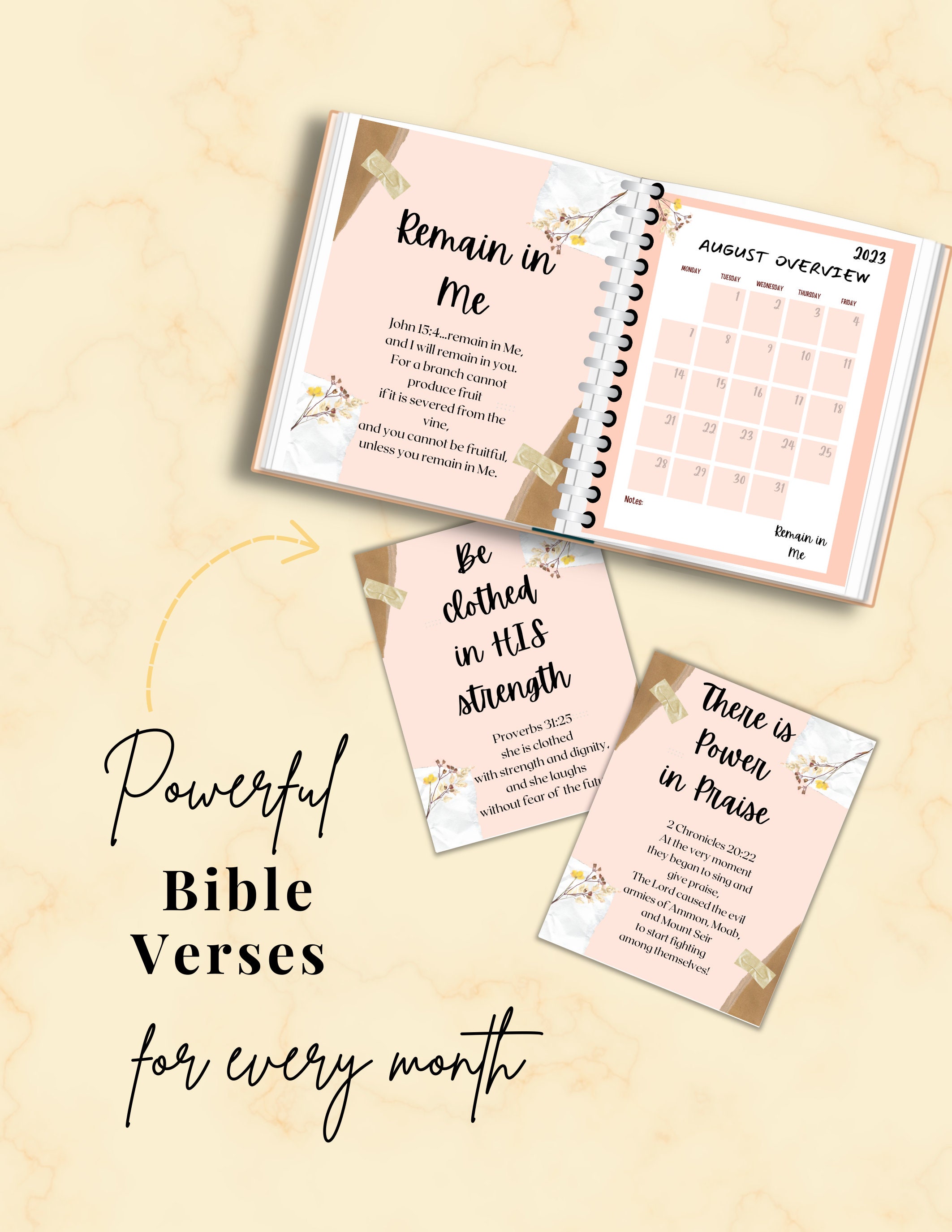This Christian Teacher Printable Planner CALENDAR REFILLS Filled With ...