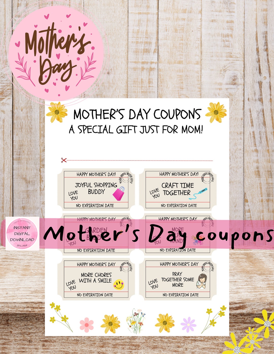 Mothers Day Coupon Book, Mothers Day Games, Mothers Day Brunch, Mother ...