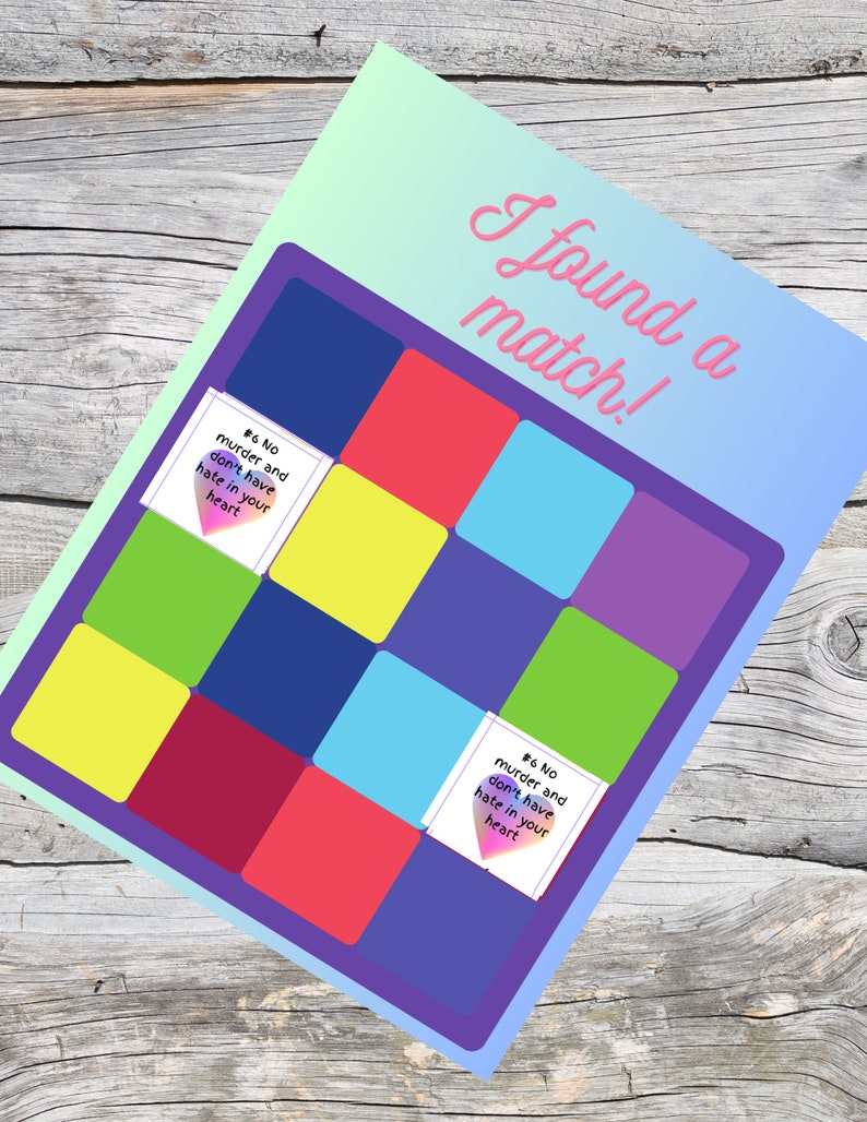 10 Commandments Matching Game: Bible Verse Activity (digital Download ...