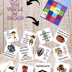 Armor of God Matching Game Bundle: VBS Activity (digital Download) - Etsy