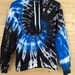 Duke Blast Spiral Tie Dye T-shirt – Handmade Blue Black White Design ...