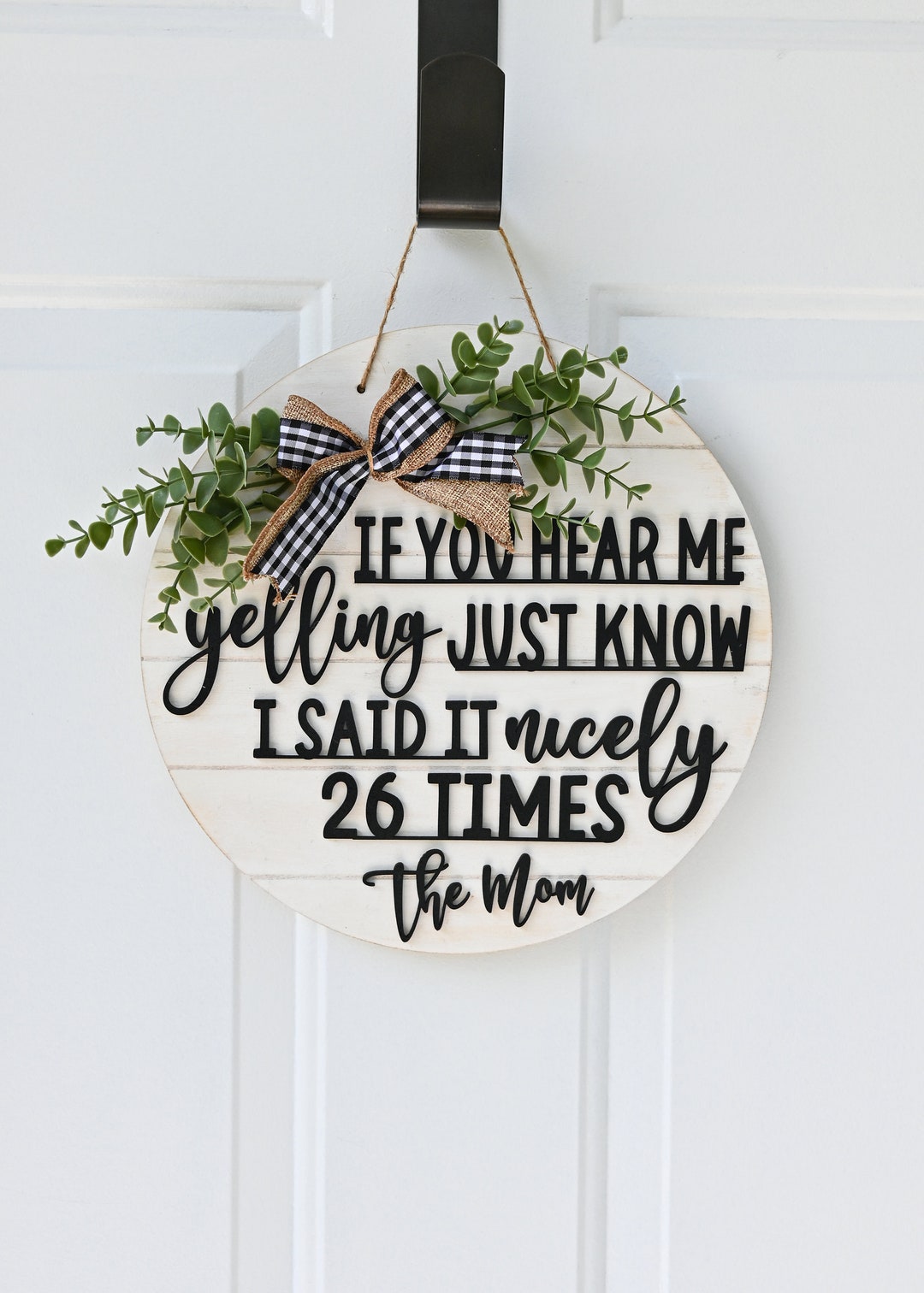 Hilarious Yelling Door Sign: Add a Touch of Humor to Your Home Decor ...