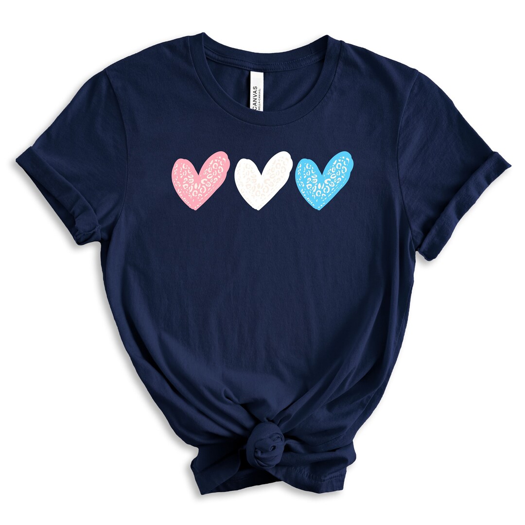 Trans Heart Shirt, Subtle Transgender Shirt, Trans Visibility Shirt ...