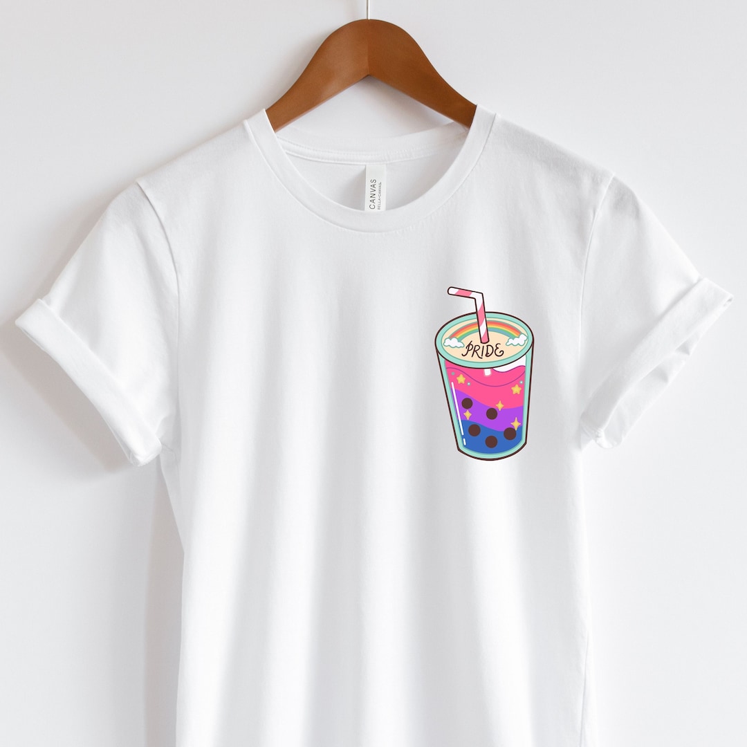Bisexual Boba Tea Shirt, Subtle Bi Pride Shirt, LGBTQ Discreet Shirt ...