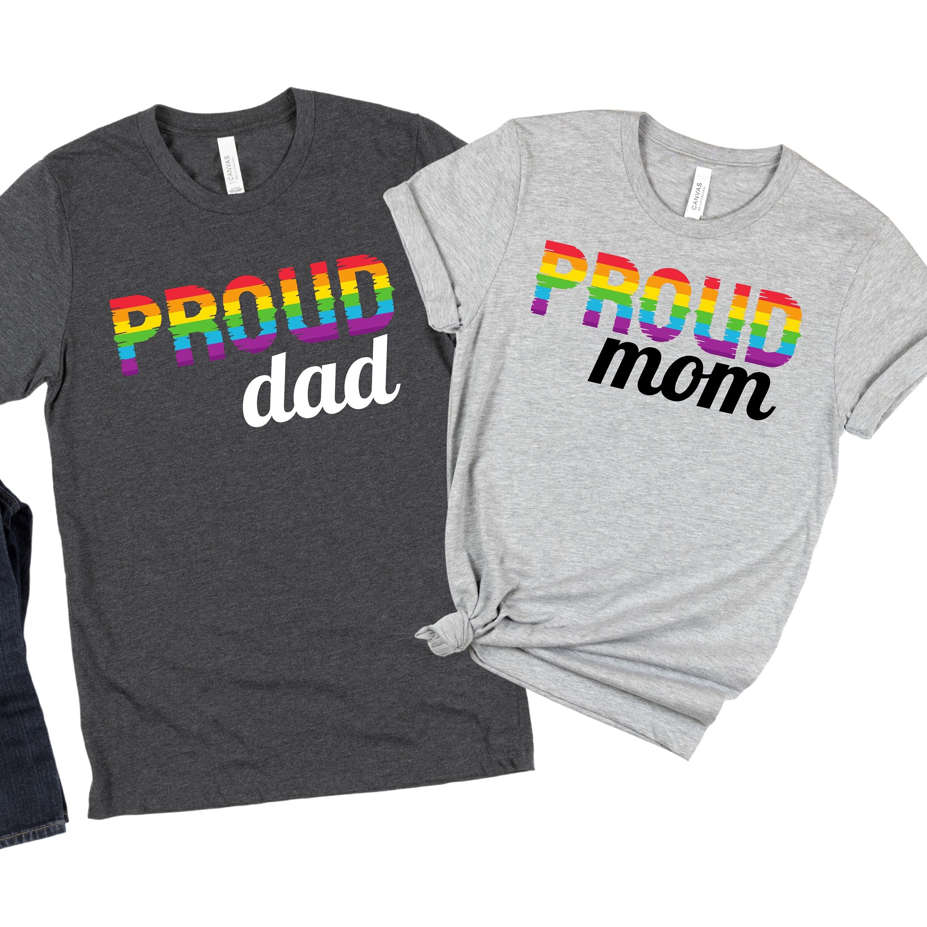 Pride Proud Mom Shirt, LGBTQ Proud Dad Shirt, Free Mom Hugs Tee, Pride ...