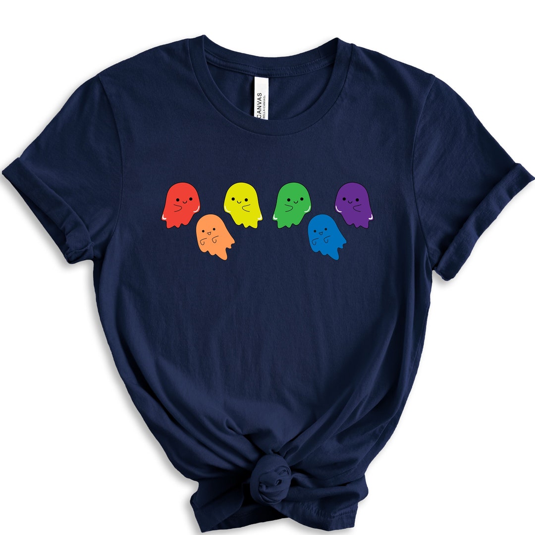 LGBTQ Ghost Shirt, Rainbow Ghost Shirt, LGBTQ Halloween Shirt, Spooky ...