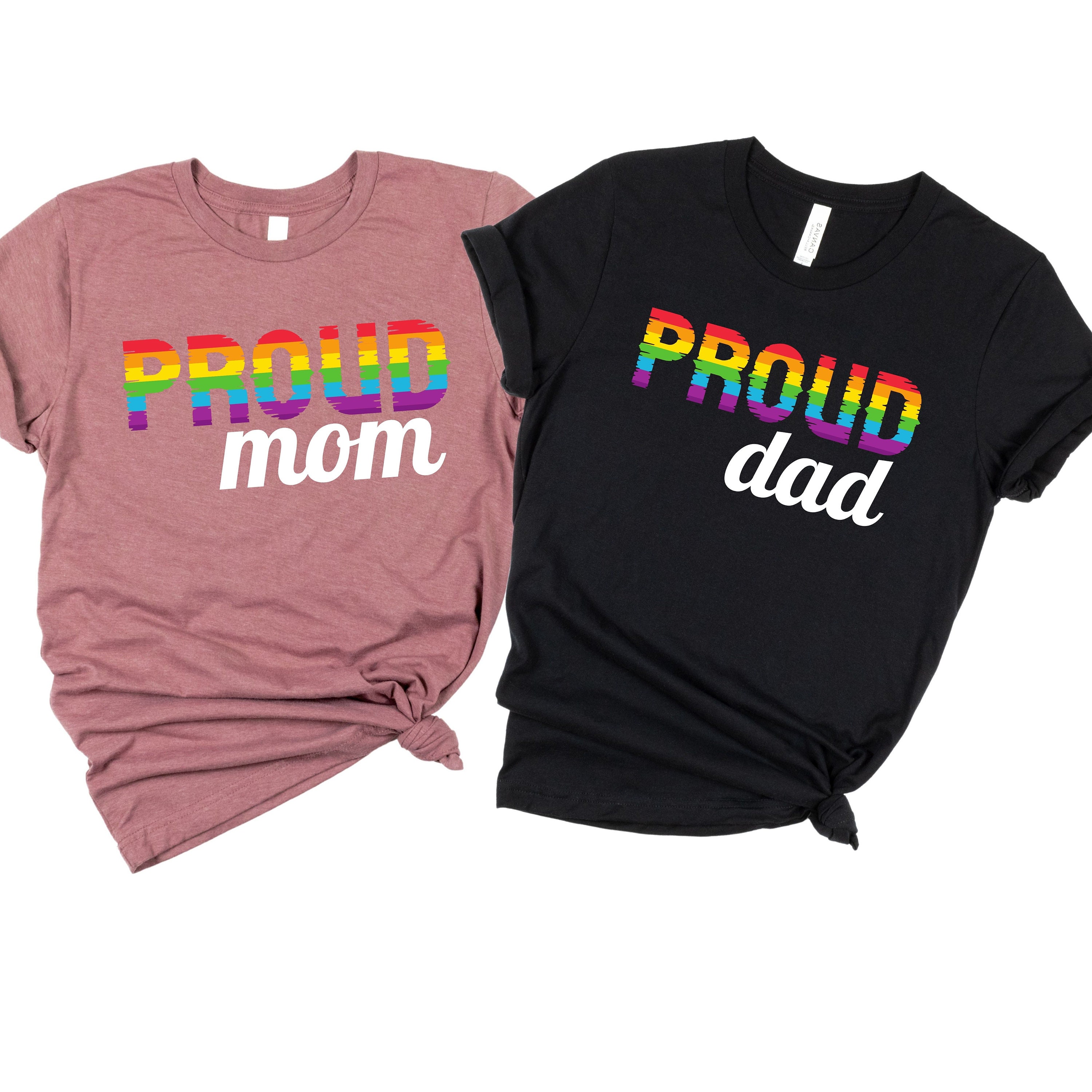 Pride Proud Mom Shirt, LGBTQ Proud Dad Shirt, Free Mom Hugs Tee, Pride ...