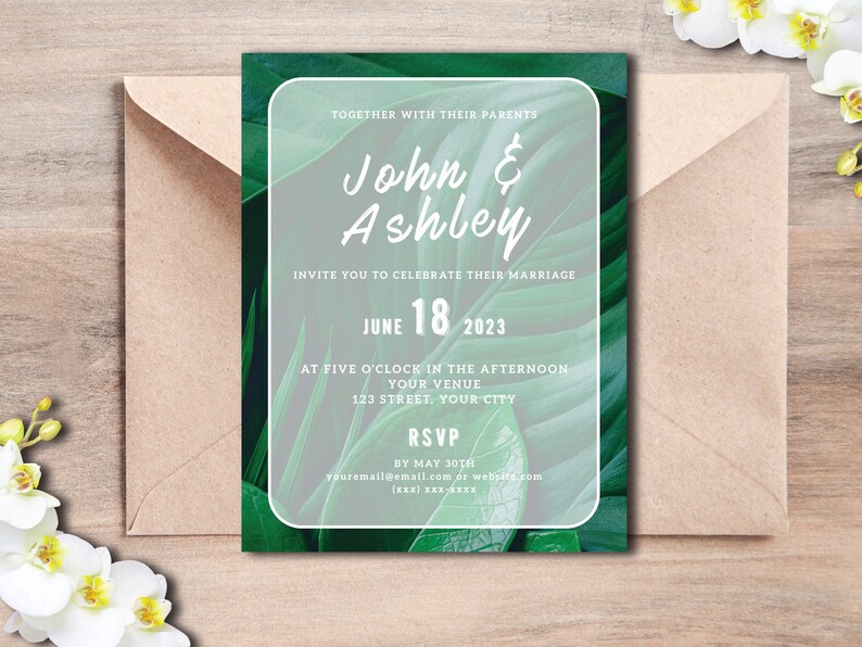 Cute Nature Theme Wedding Invitations! - Etsy