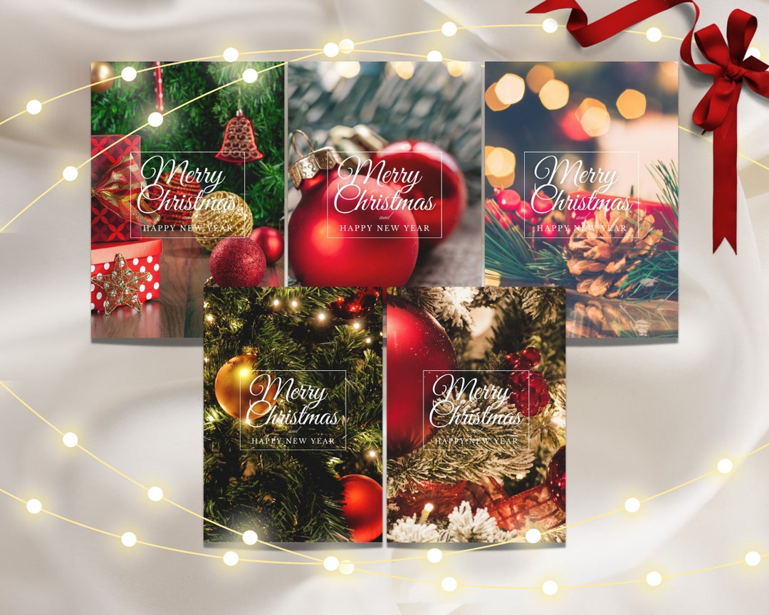5pk Christmas Cards Holiday Card Gift Christmas Bundle Card - Etsy