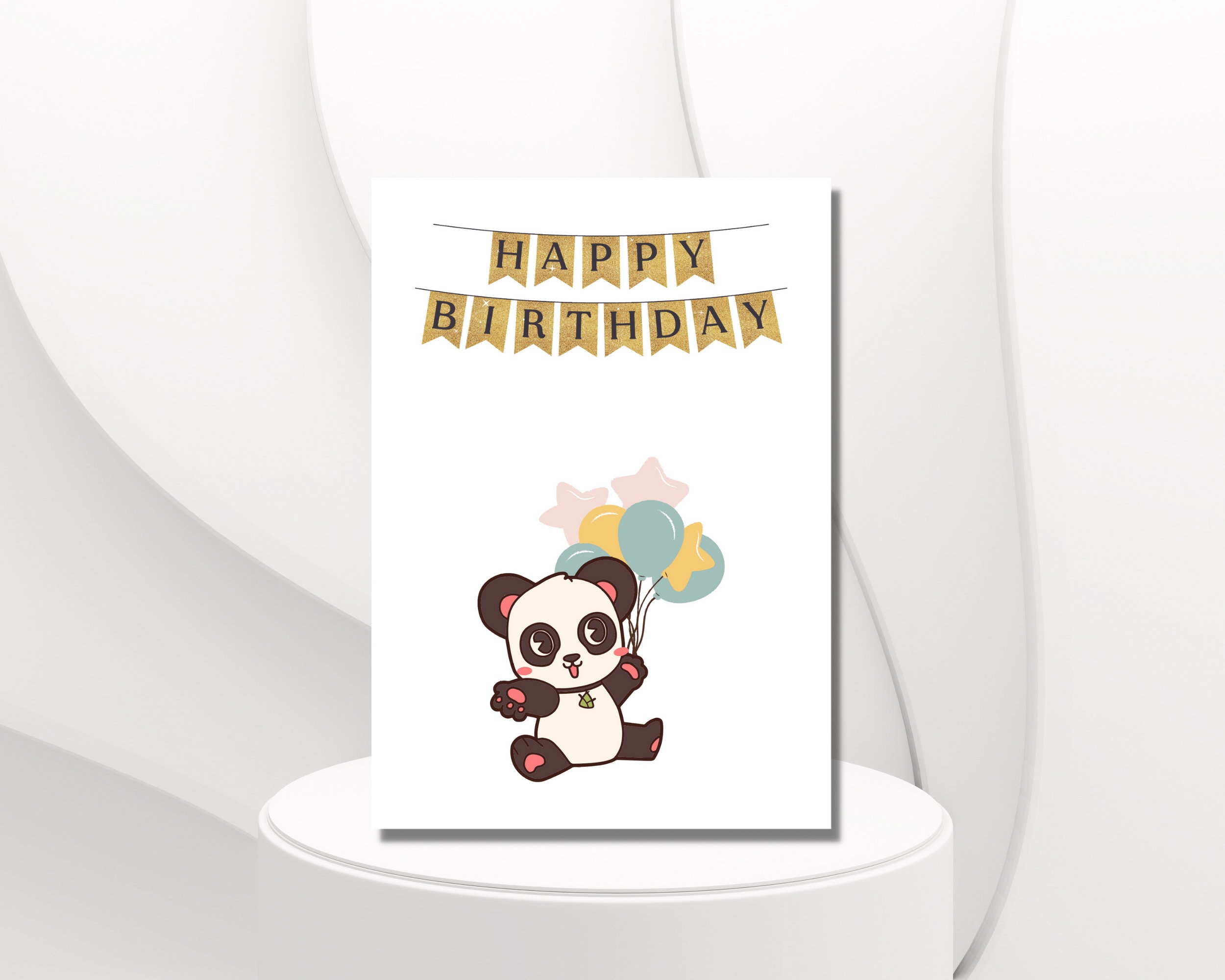 Printable Birthday Card | Cute Panda Birthday Card | Birthday Card ...